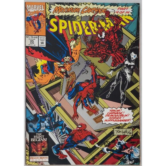 Marvel | Art | Spiderman 35 Marvel Comics 993 Maximum Carnage Venom ...